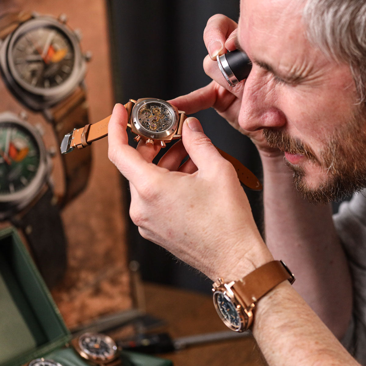 Classic Chronotimer Watch Tuscan Brown - Geckota