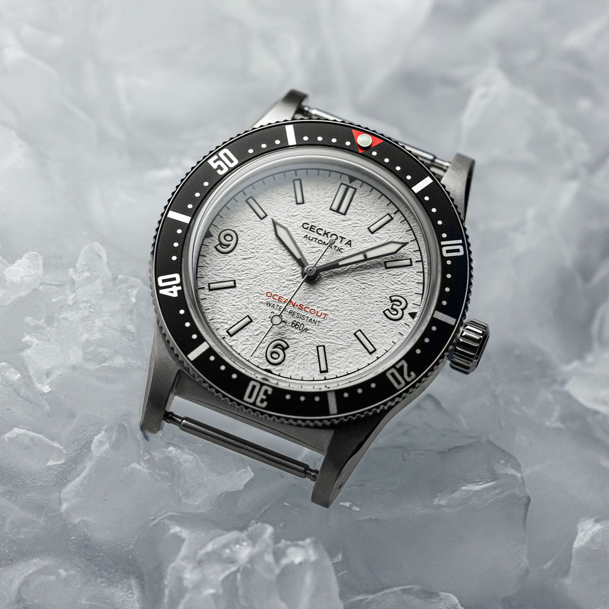 Ocean-Scout Dive Watch - Ice White - Geckota